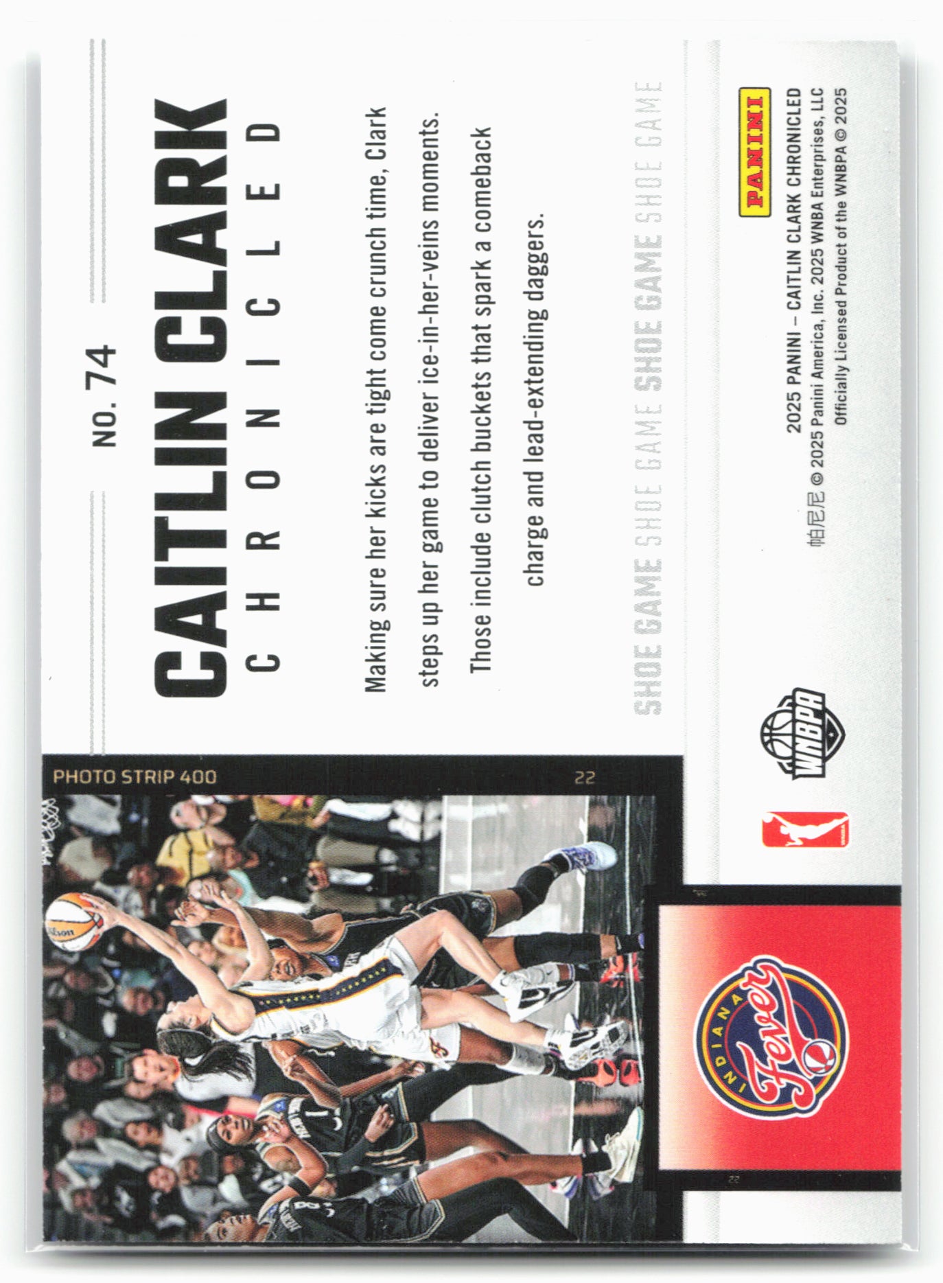 2025 Caitlin Clark Chronicled #74 Caitlin Clark silver 25454 ...